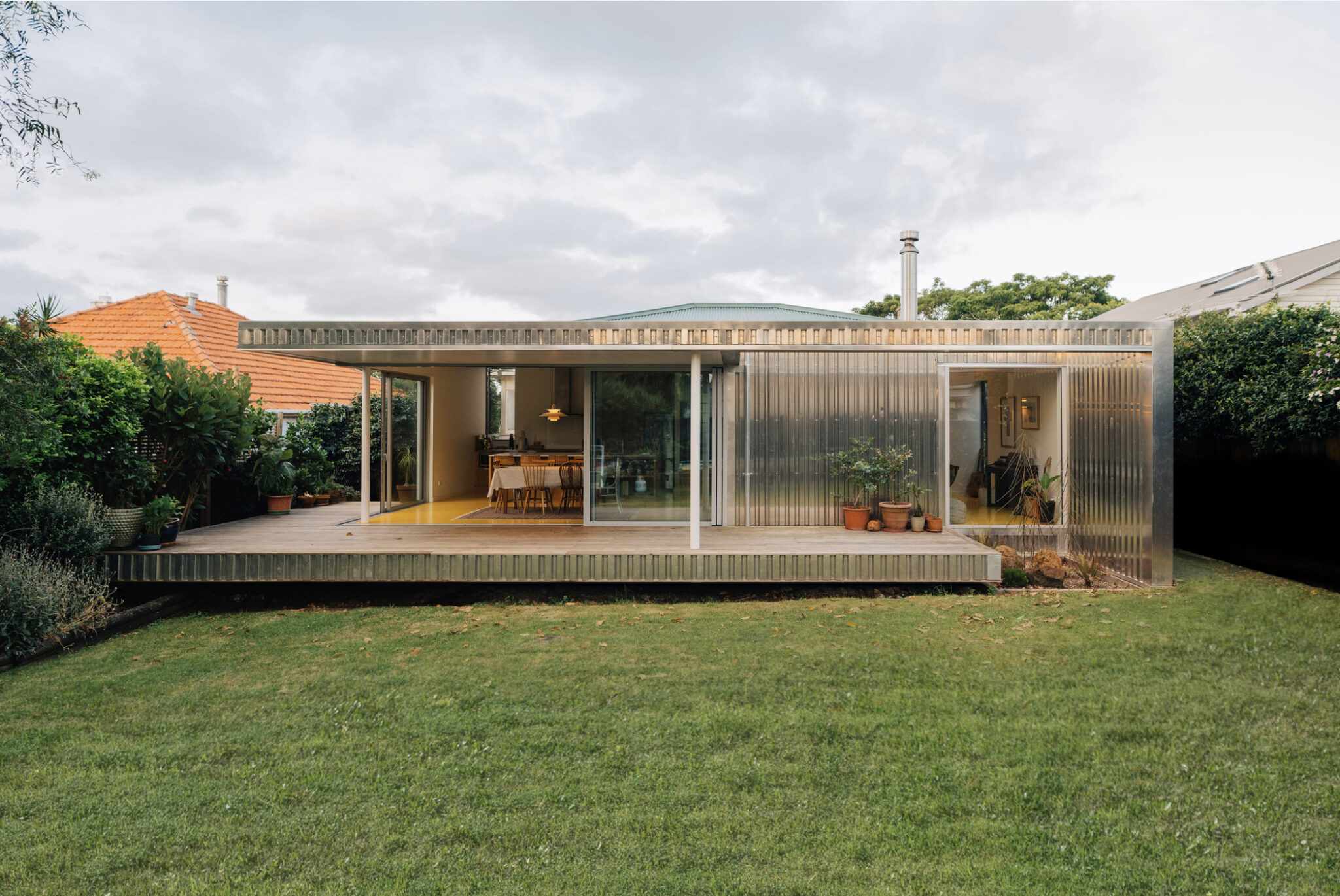 An Industrial Modern Home With a Reflective Skin - Mid Century Home