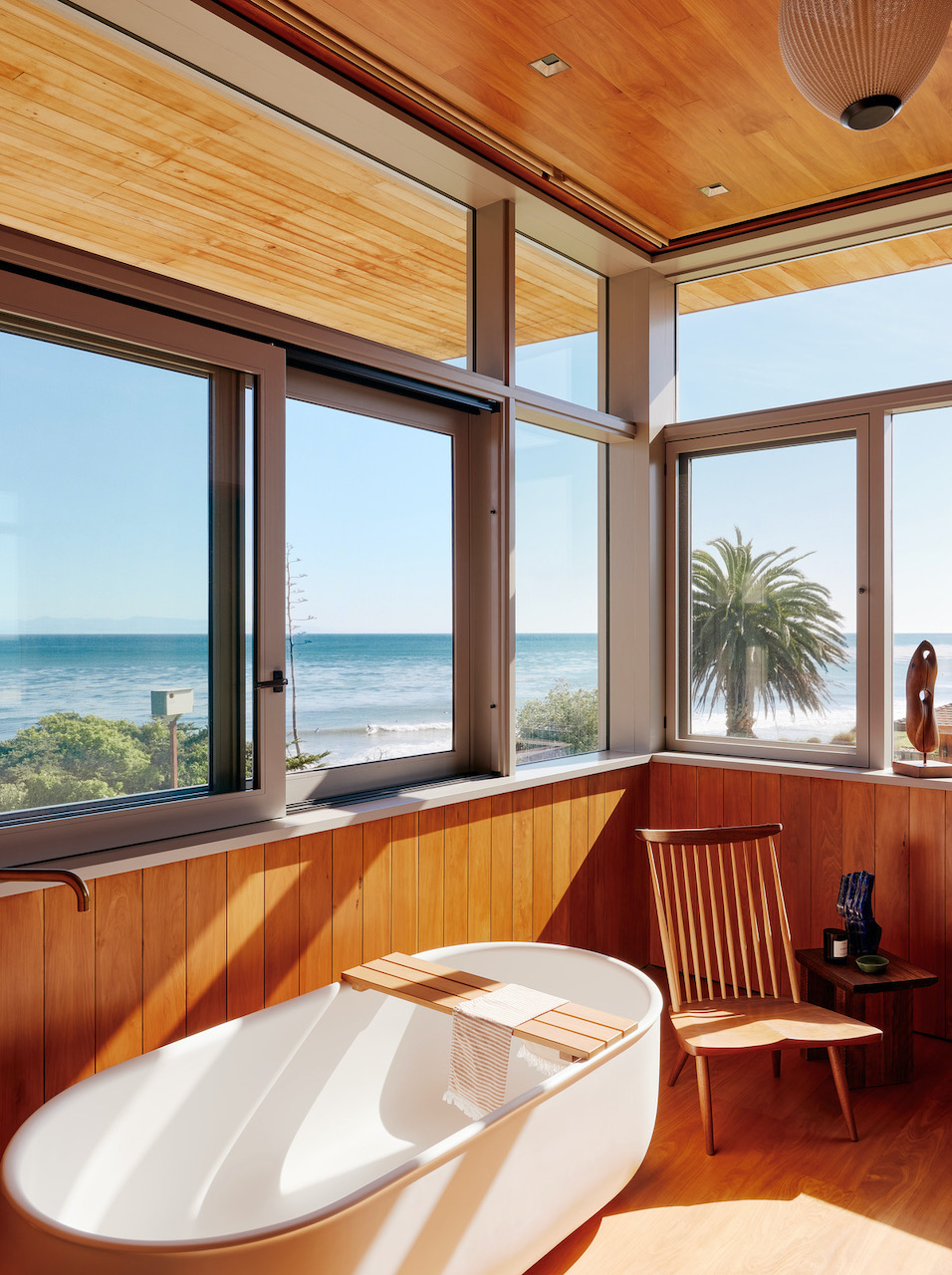 A Beach Home where Wood Takes Center Stage - Mid Century Home