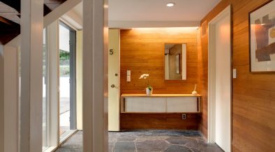 Midcentury modern Japanese inspired house - entryway - Mid Century Home